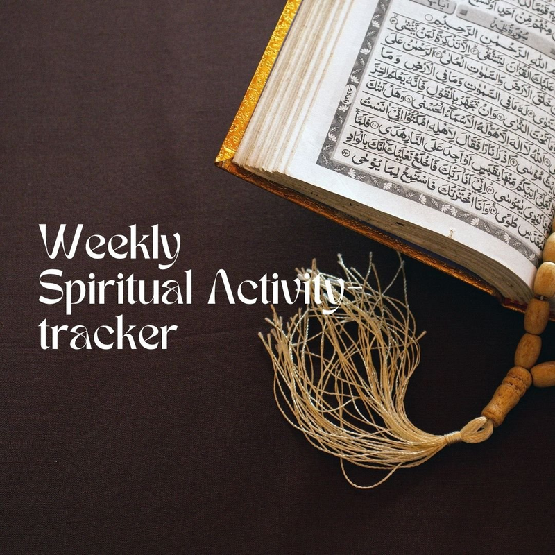 Weekly spiritual activity template | Clicky