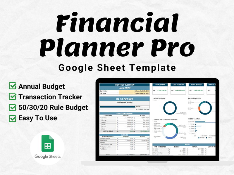 [FREE] Financial Planner Template (Google Sheet / Spreadsheet not Excel ...