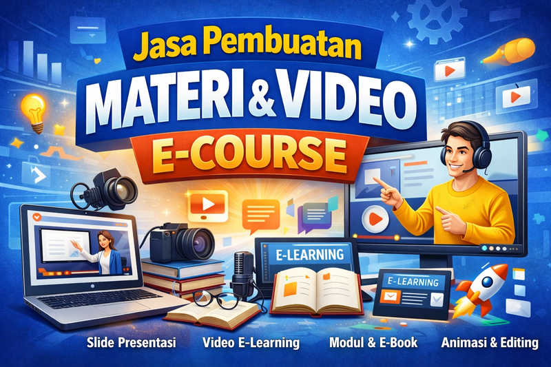 Jasa Bikin Modul & Video E-Course | Clicky