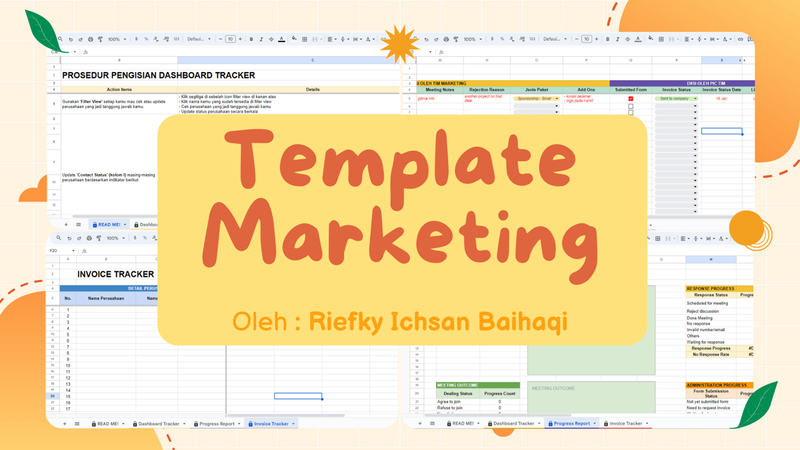 [FREE] Template Dashboard Marketing Tracker | Clicky