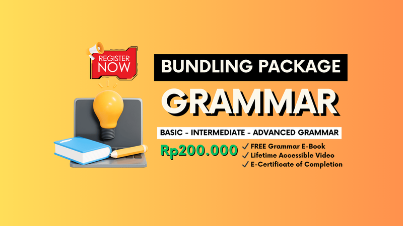 [BUNDLING PACKAGE] Basic - Intermediate- Advanced Grammar Course | Clicky