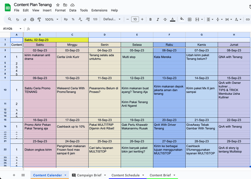 FREE Content Planning bisa di contoh | Clicky