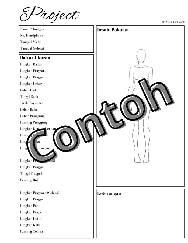 [FREE] Buku Catatan Penjahit - PDF Template (Versi 3) | Clicky