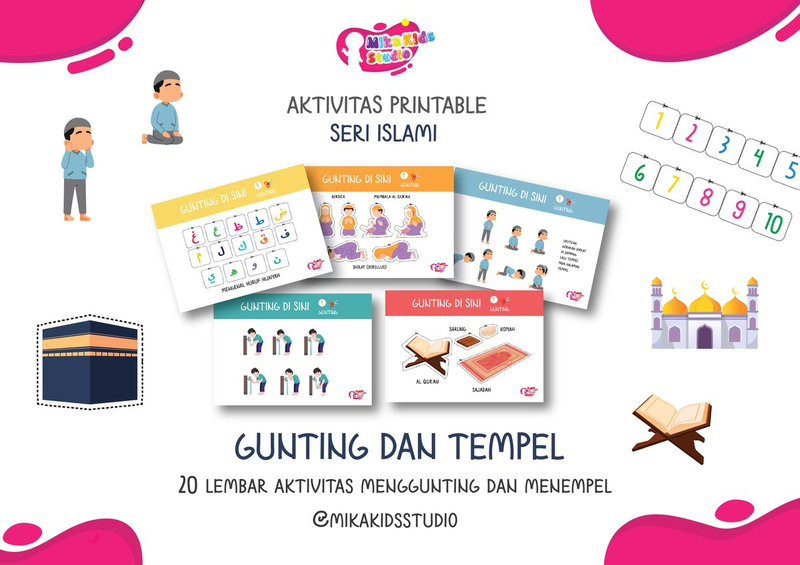 Potong dan Tempel (Cut and Paste) Seri Benda dan Bentuk | Clicky