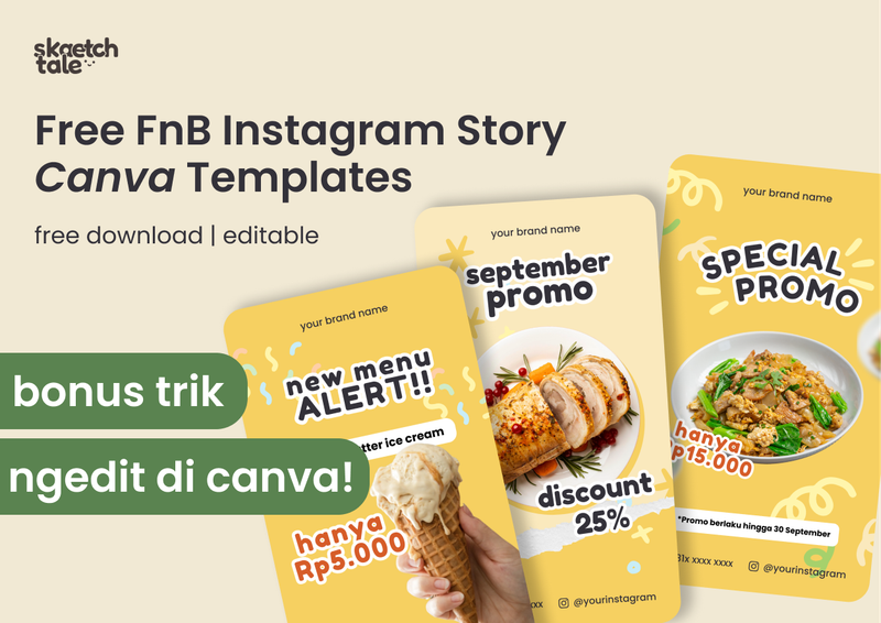 [FREE] FnB Instagram Story Templates | Clicky