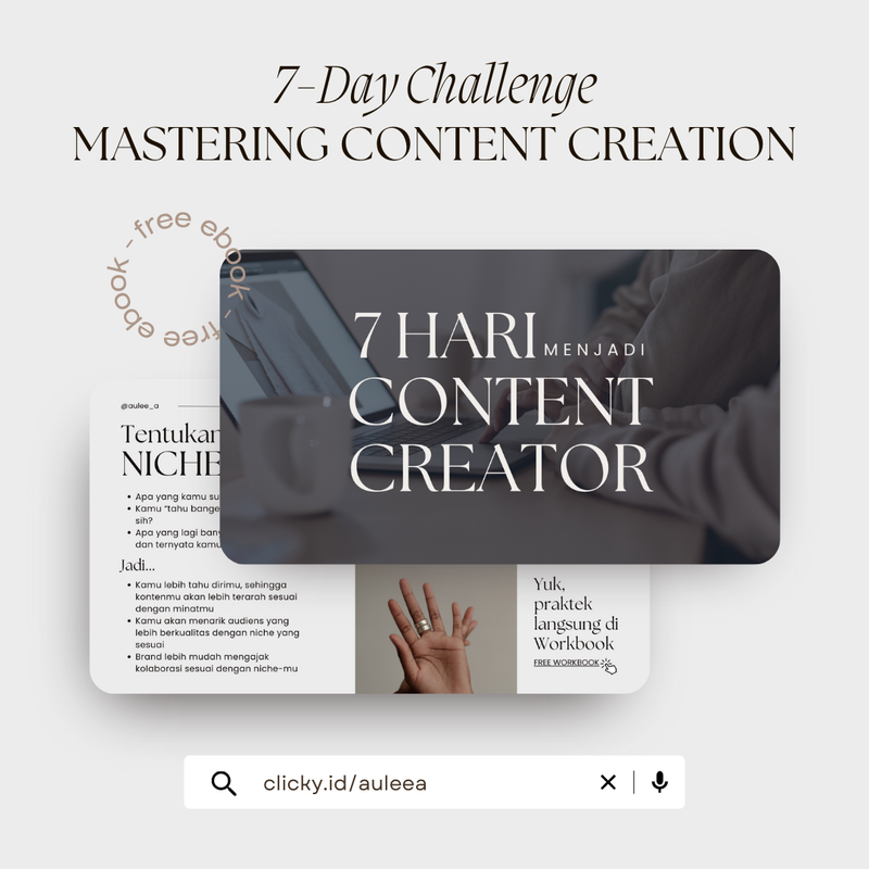 Purchase [Free E-Book] 7 Hari Menjadi Content Creator | Clicky