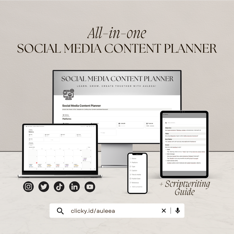 Purchase All-in-One Social Media Content Planner | Clicky