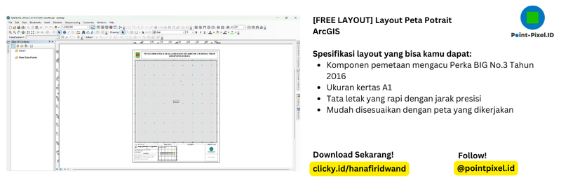 [FREE LAYOUT] Template Layout Peta Potrait ArcGIS | Clicky