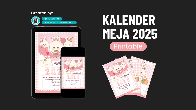 Canva Template: Kalender Meja 2025 by Yumahest | Clicky
