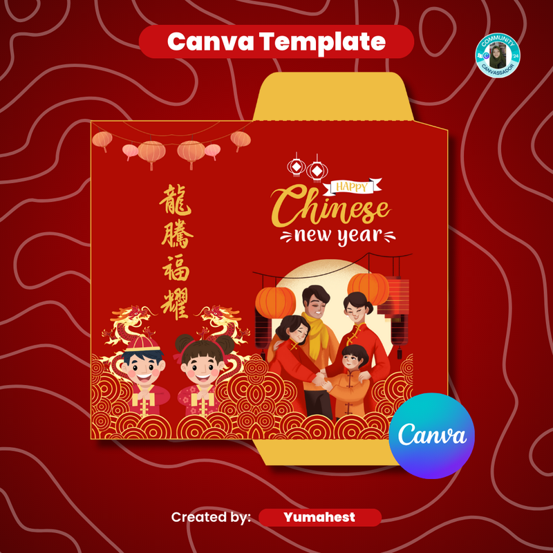 Canva Template: Amplop Angpau/THR Chinese New Year by Yumahest | Clicky