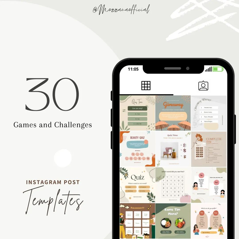 Template Feeds Instagram Games & Challenge | Clicky