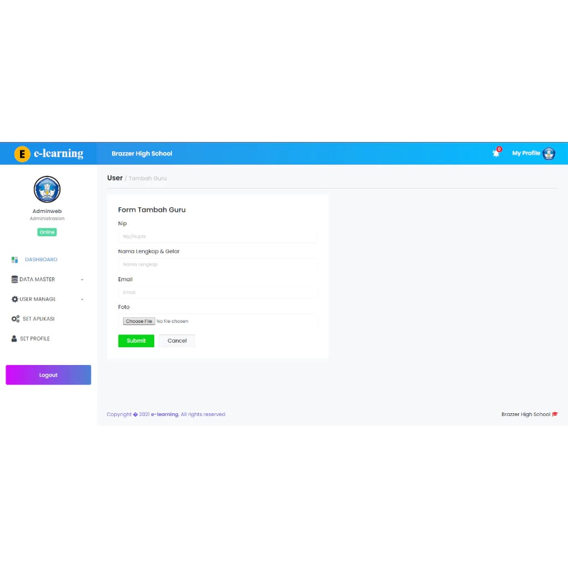 Membangun Aplikasi E Learning Dan Kirim Tugas V5 Template Source Code