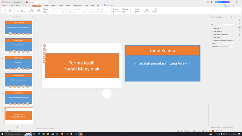 Sample PPT Efek Morph | Clicky