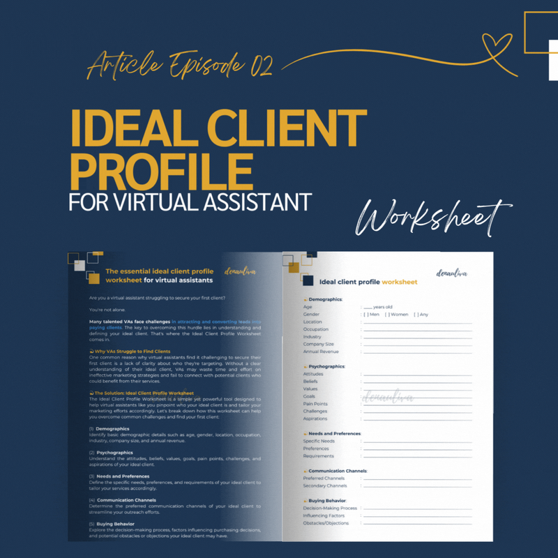 Purchase Article Ep. 02 - Ideal Client Profile for VA | Clicky