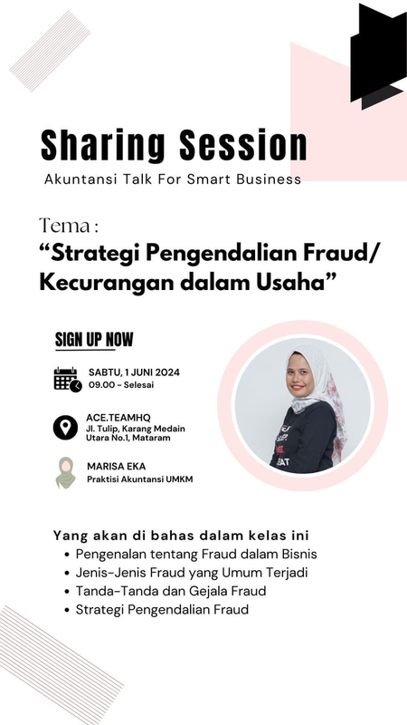 Sharing Session || “Strategi Pengendalian Fraud/ Kecurangan dalam Usaha ...