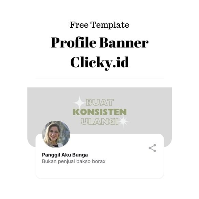 Free Template Profile Banner Clicky.id | Clicky