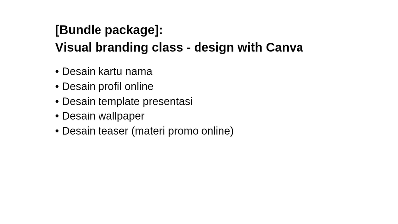 [Bundle package]: Visual branding class - design with Canva | Clicky
