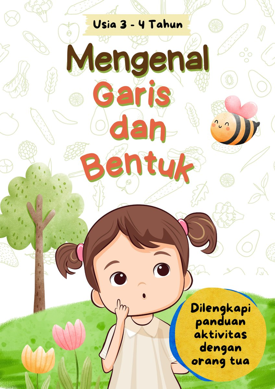 [Printable] Worksheet Mengenal Garis dan Bentuk (Usia 3-4 Tahun) Untuk ...