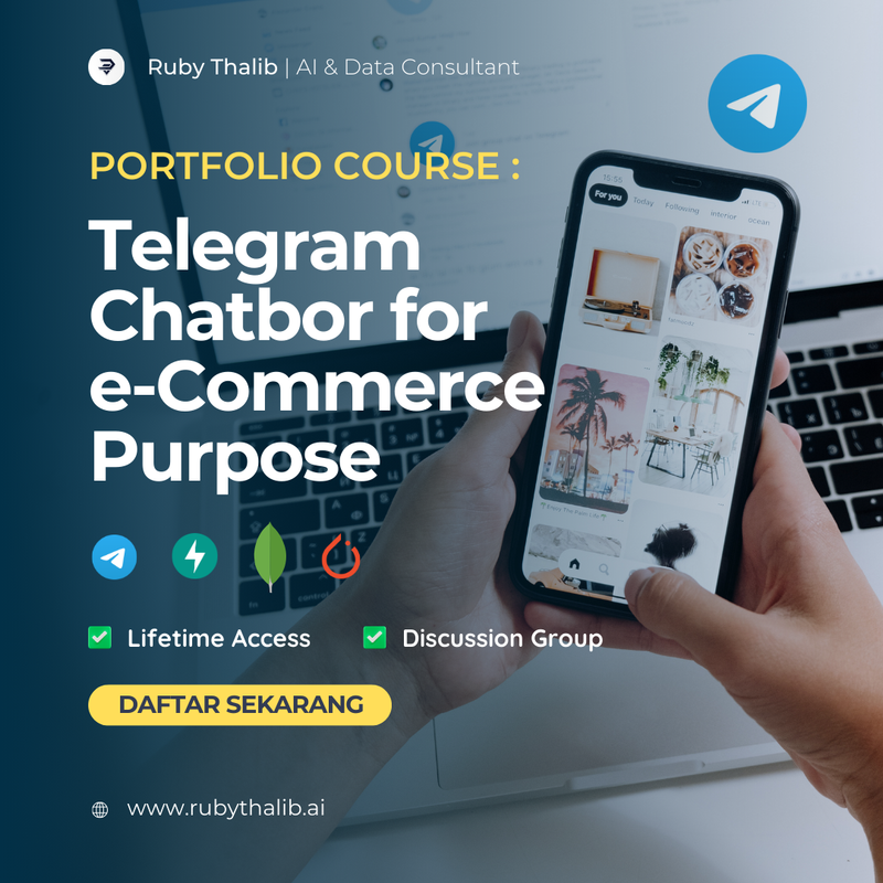 Portfolio Course : Telegram Chatbot for e-Commerce Purpose | Clicky