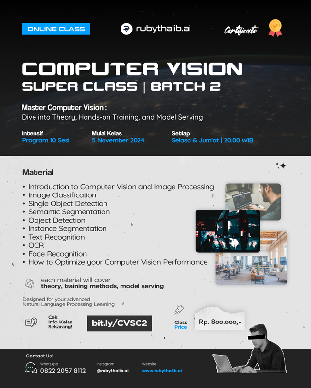 Online Class Computer Vision [Super Class] | Batch 2 | Clicky