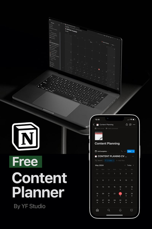FREE Template Notion | Content Planner | Clicky