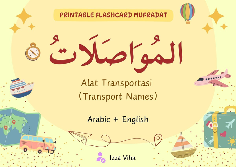 Purchase [FREE] Printable Flashcard Mufradat Kosa Kata Bahasa Arab ...