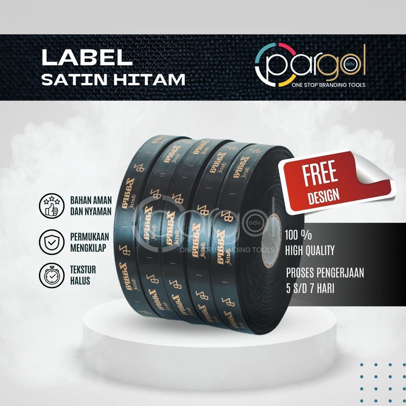 Label Satin Hitam | Clicky