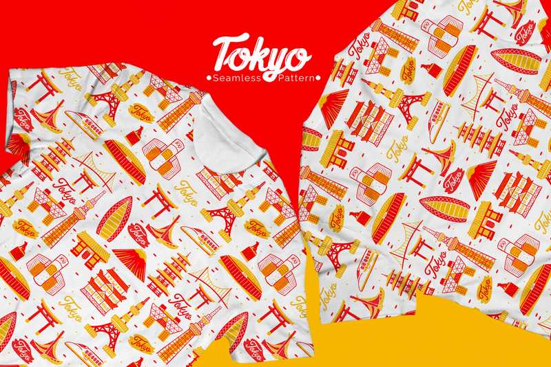 Tokyo Seamless Pattern Pack | Clicky