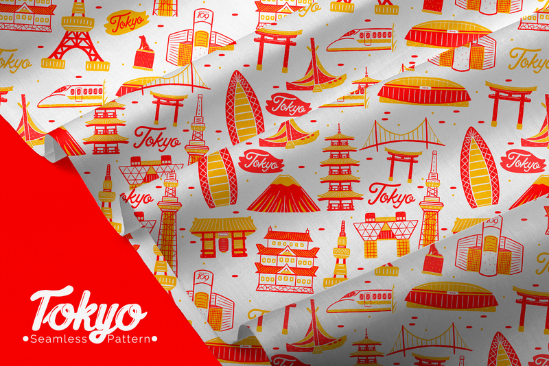 Tokyo Seamless Pattern Pack | Clicky