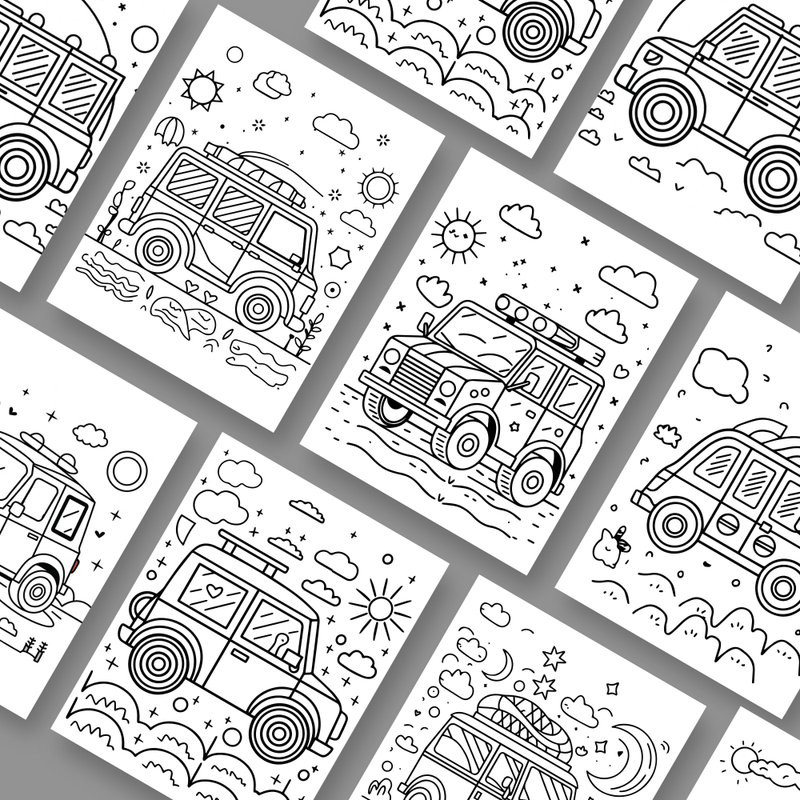 25 Printable Mewarnai (Coloring) Kendaraan Volume 1 | Clicky