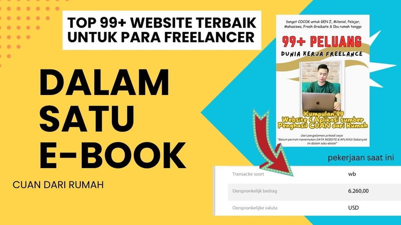 Purchase 99+ PELUANG DUNIA FREELANCE - Kumpulan 99 Website dan Aplikasi sumber CUAN dari rumah ...