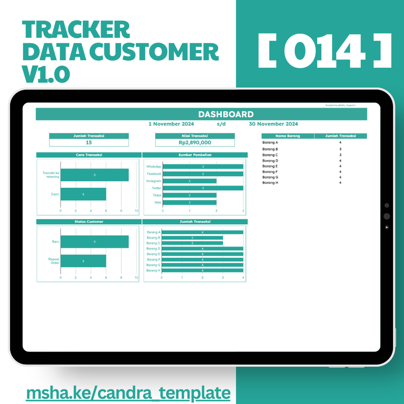 [014] Tracker Data Customer v1.0 - Google Sheets Template by @Daily ...