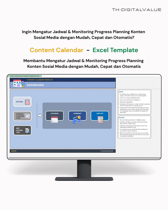 Purchase Content Calendar - Excel Template | Clicky