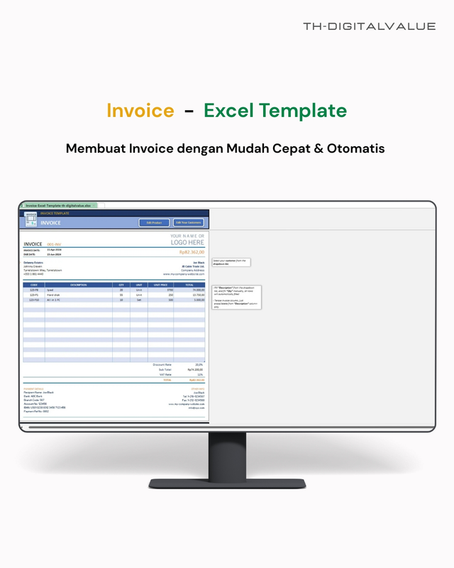 Invoice - Excel Template | Clicky