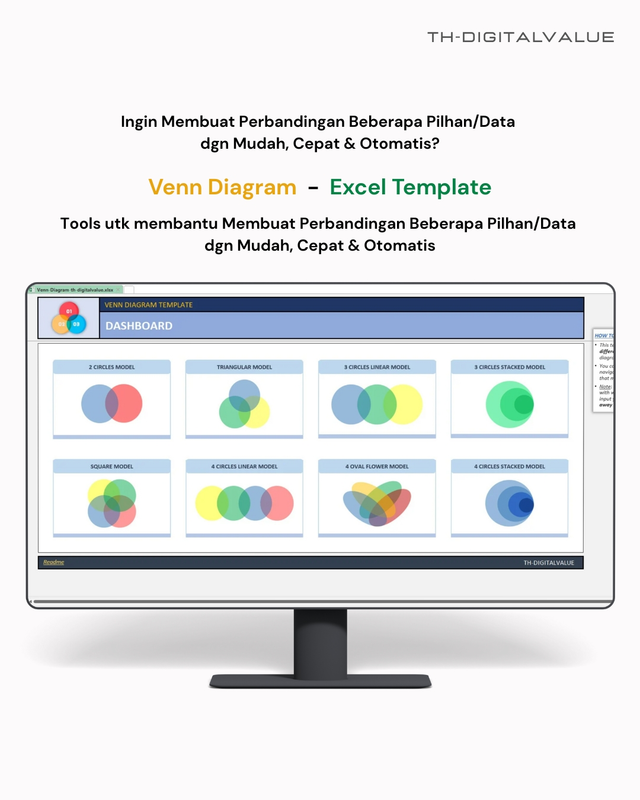 Venn Diagram - Excel Template | Clicky