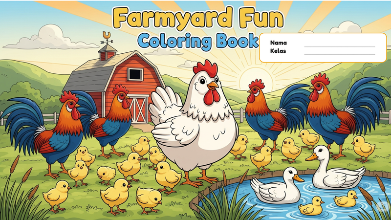 Ebook Mewarnai Edukatif – printable A4/letter Edisi Hewan Purba | Clicky